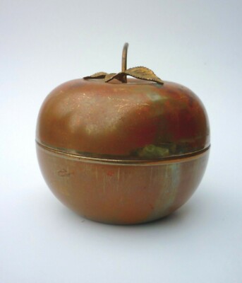 Antique Vintage Art Deco Apollo Apple Brass Bowl Box | eBay
