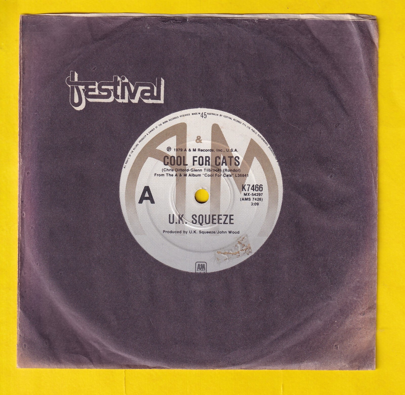 UK Squeeze 1979 45rpm single - Cool For Cats / Model | eBay Australia