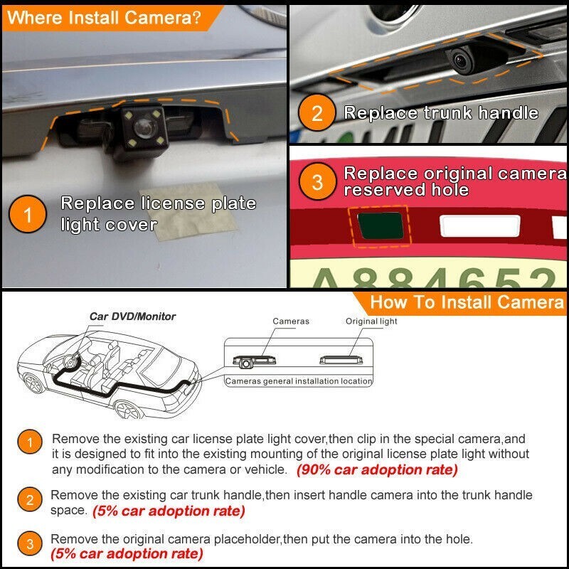 Auto Car Rear View Backup Camera For Toyota Yaris Sedan 2012 2013 2014 ...