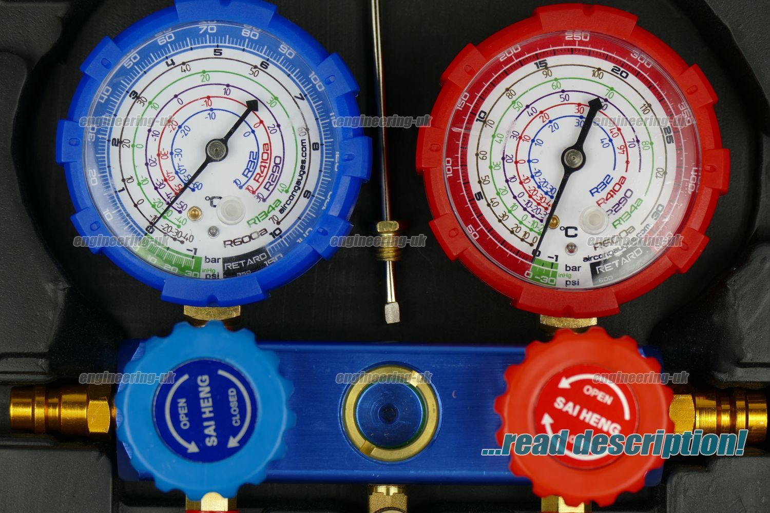Fridge Freezer R134a R290 R600a charging gauges tool set kit R134a R290 ...