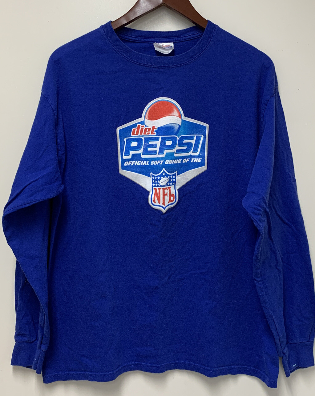 Vintage Classic Mens NFL Pepsi Cola Logo ~ Long Sleev… - Gem