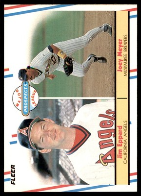 1988 Mint * Fleer Jim Eppard/Joey Meyer Rookie California Angels ...