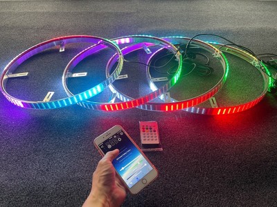 Quad Row 4x 17.5'' Dream CHASING Wheel Ring Lights Addressable ...