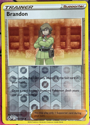 Brandon Reverse Holo - 151/195 - Silver Tempest Pokemon 2022 | eBay