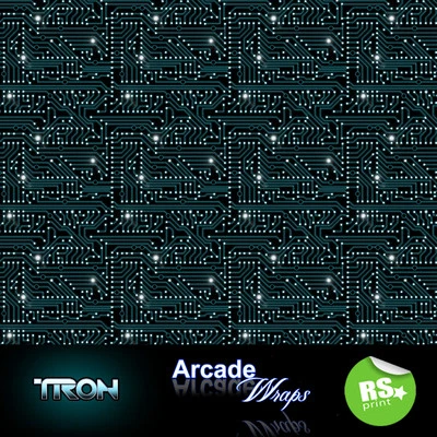 Tron CIRCUIT DESIGN Arcade Machine Wrap | Grelly UK