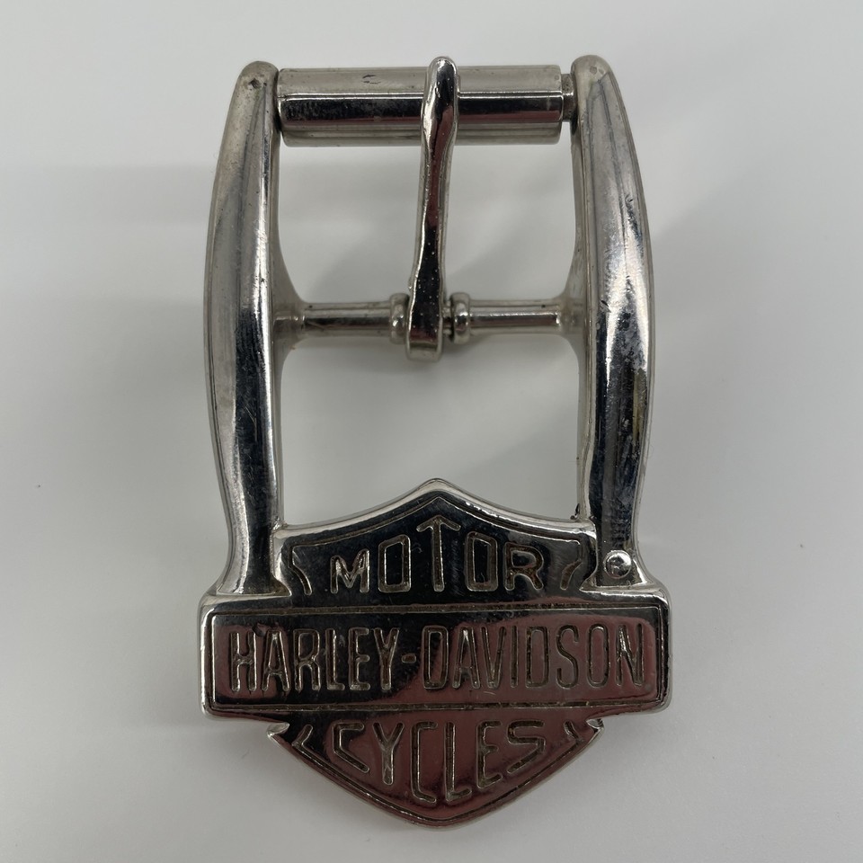 Harley-Davidson Belt Buckle Mens Silver Metal Shield Logo USA ...