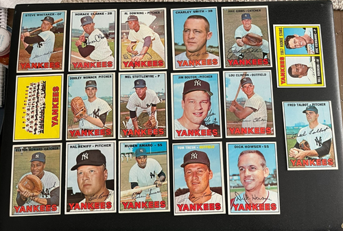 1967 Topps Yankees card lot of 17 Cards Stottlemyre rc's | eBay