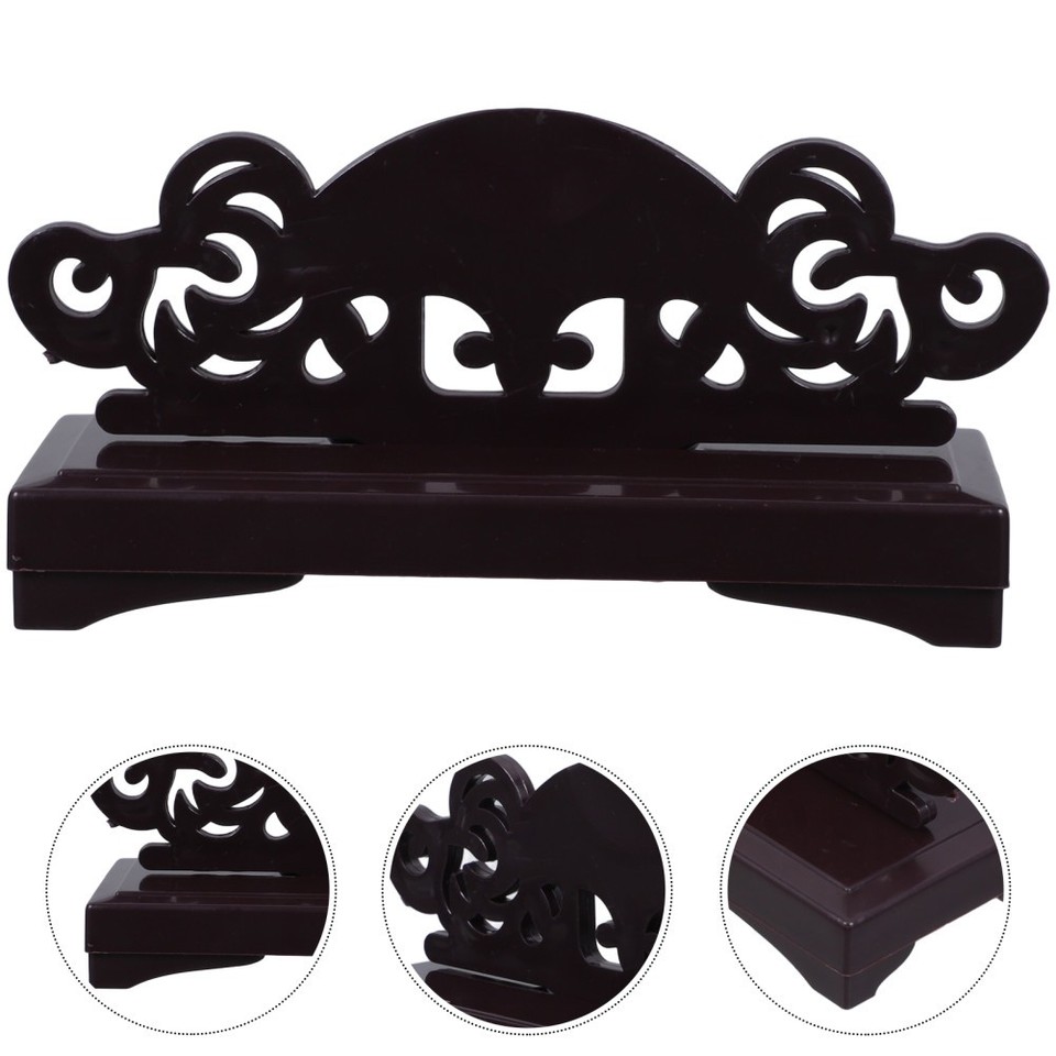 Folding Fan Display Base Sturdy Plastic Fan Stand Light Brown ...