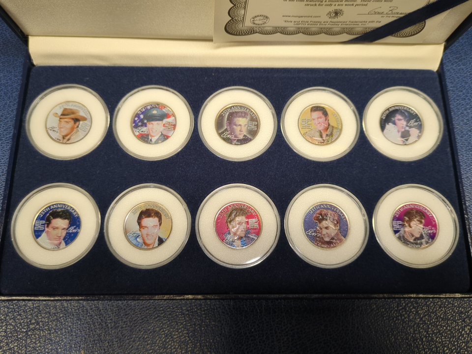 Special 25th Anniversary Edition Elvis Presley Colorized Quarters 2002 ...