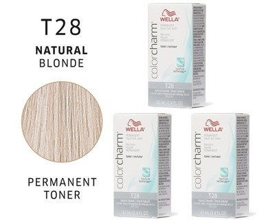 Wella Color Charm T28 Natural Blonde Permanent Liquid Hair Toner - Pack ...
