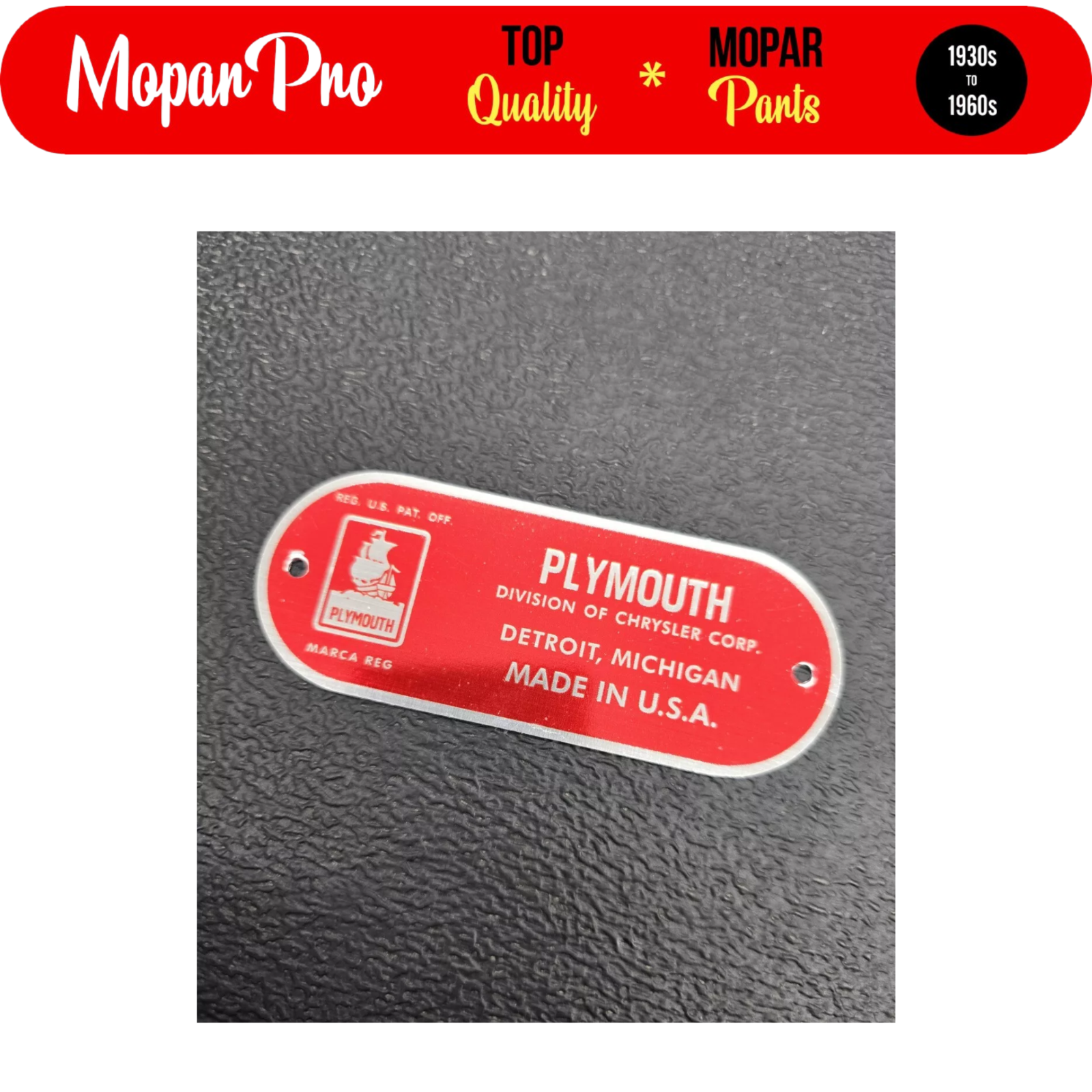 1940 1951 1952 1953 1954 PLYMOUTH FIREWALL TAG NEW FITS PLYMOUTH | eBay