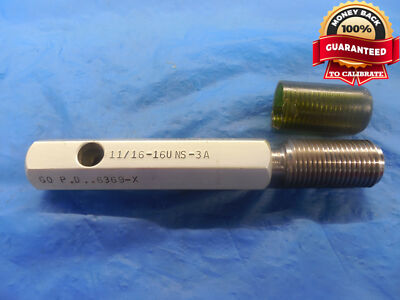 11/16 16 UNS 3A TRUNCATED SET THREAD PLUG GAGE .6875 GO ONLY P.D ...