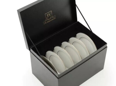 J.W. Krogman - Set of 6 Salad Plates in Fine Bone China - The Allingham ...