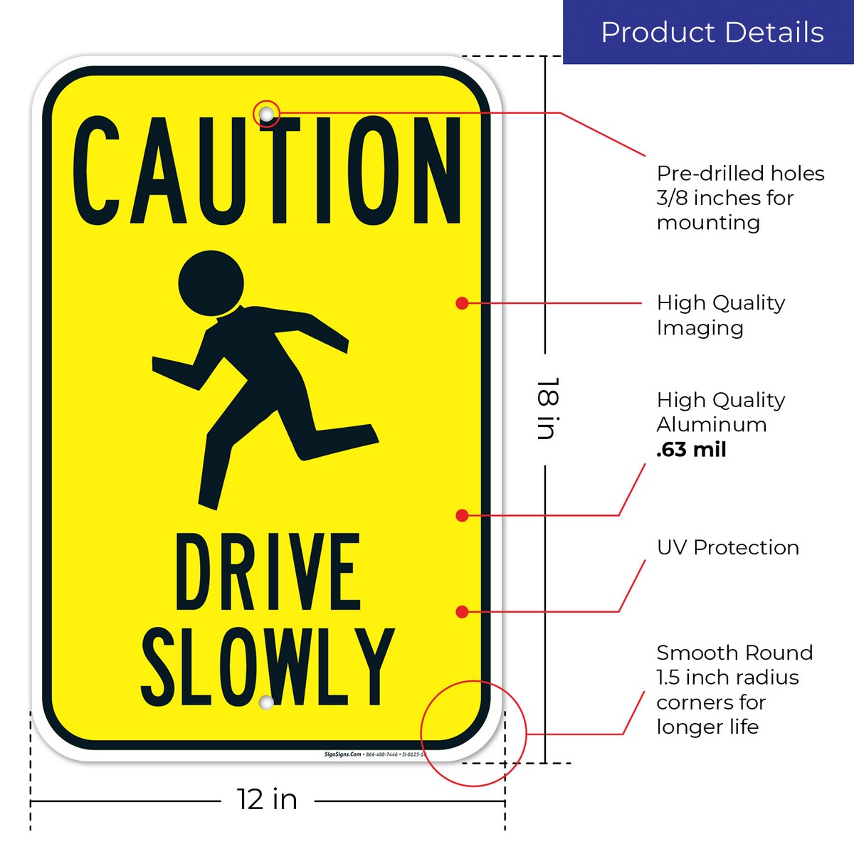 Walk Slowly Sign