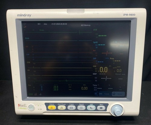 Mindray iPM-9800 - Masimo Spo2, ECG, NIBP, Temp, IBP, Printer, 5 Agent ...