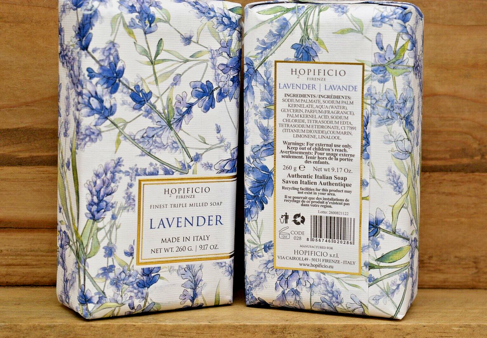 2 HOPIFICIO Finest Triple Milled Italian Lavender Soap | eBay