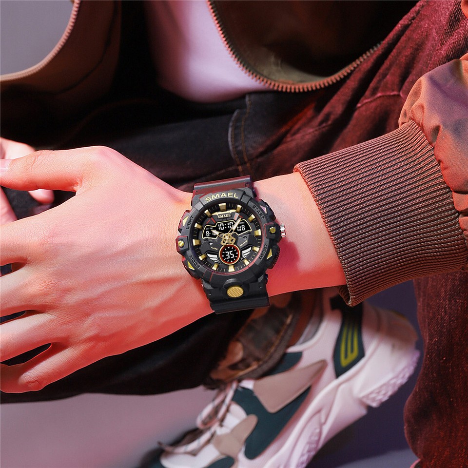 SMAEL Men Digital Watch Sport Watches Shockproof Wristwatch Boys LED ...