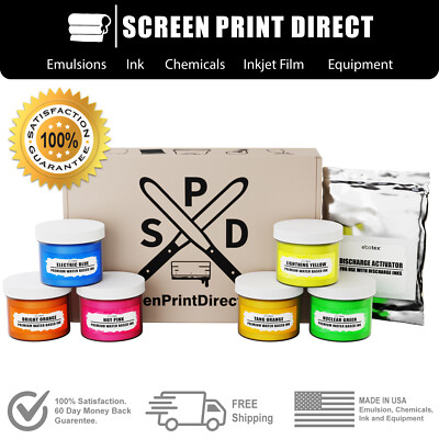 Ecotex® 6 Color Water Based Fluorescent Discharge Ink - Screen Printing ...