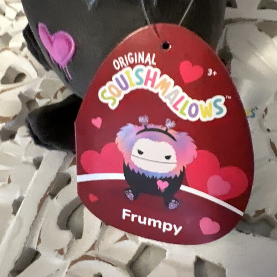 Squishmallow 5 inch Frumpy the Salty Bigfoot Valentines 2025 Black Tie ...