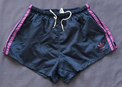 ADIDAS SHORTS Shiny Sprinter Nylon Brillante Sedoso D5 Retro Vintage ...