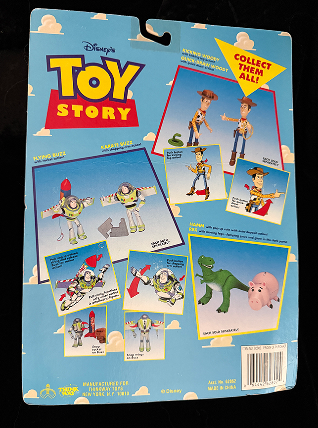 Disney Toy Story - Buzz Lightyear Figure w/Karate Chop Action - Vintage ...