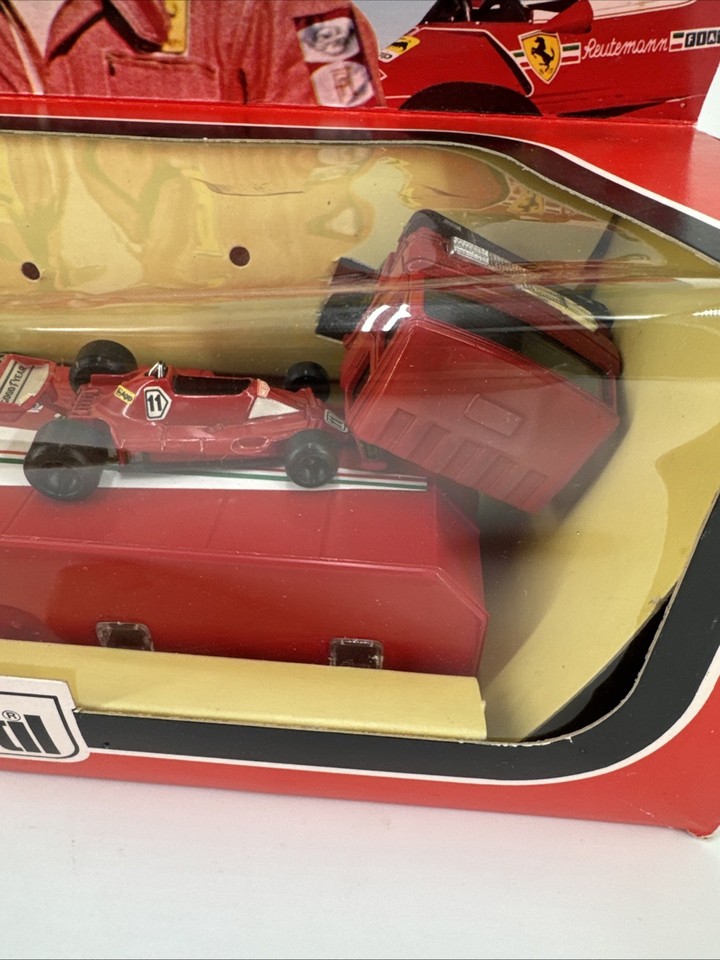 POLISTIL RJ 101 PORTAUTO TEAM FERRARI TRANSPORTER WITH 312 T2 RED 1/43 ...