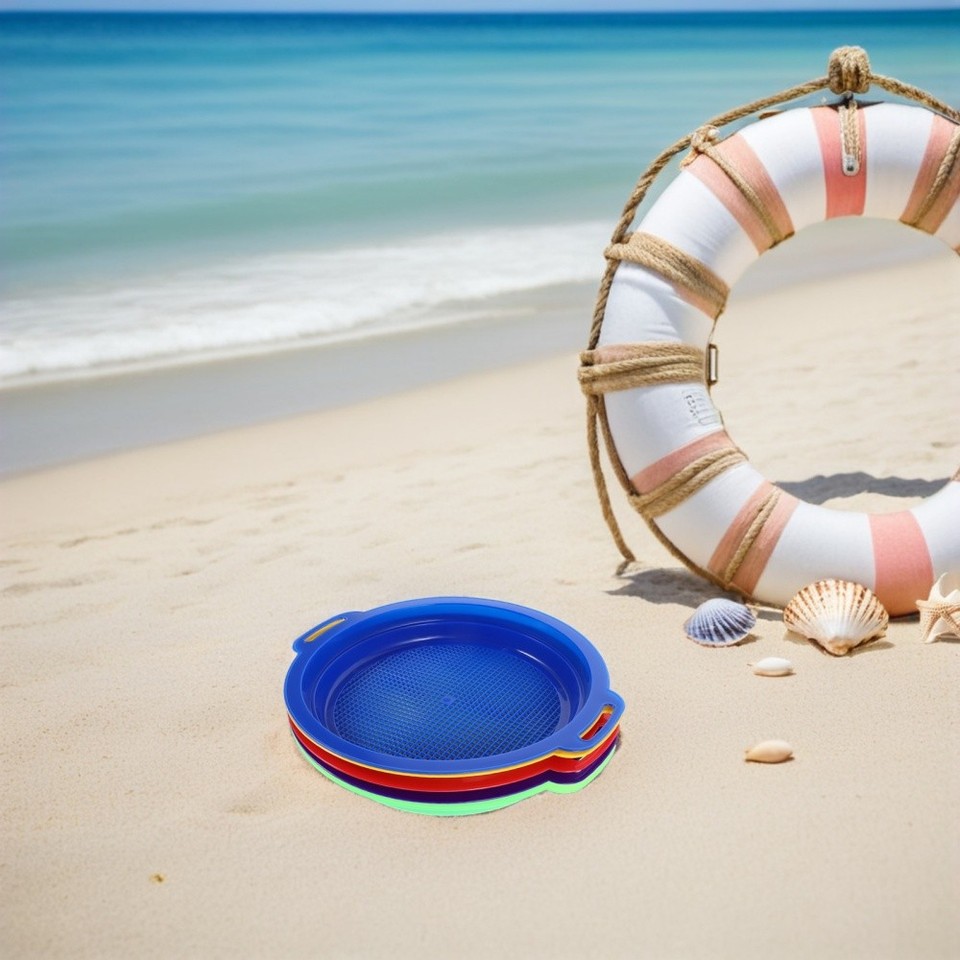 5 Pcs Kids Sandbox Tool Sieve Toys for Children Sifter Strainer Beach ...
