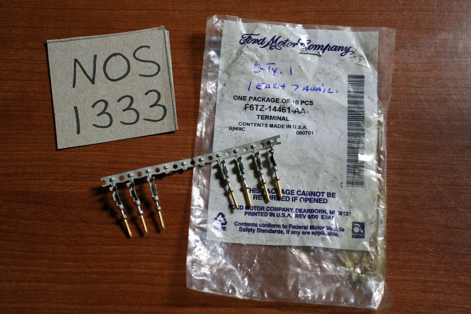 NOS Ford Replacement Wire Terminal Pin F6TZ-14461-AA E150-E450 F250 ...