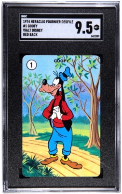 1974 Goofy Disney Trading Card Cartoon Desfile SGC 9.5 Pop 1 Highest ...