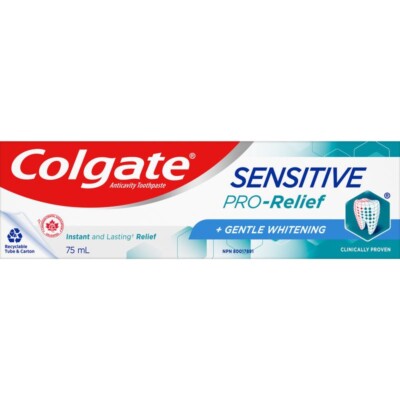 Colgate Sensitive Pro-Relief Whitening 75ml Toothpaste with Arginine ...