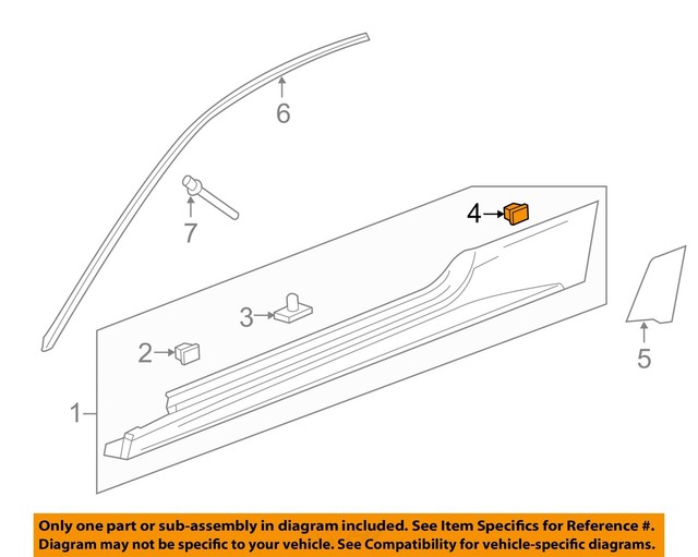 Cadillac GM OEM 11-15 CTS Exterior-rocker Molding Retainer 15864780 for ...