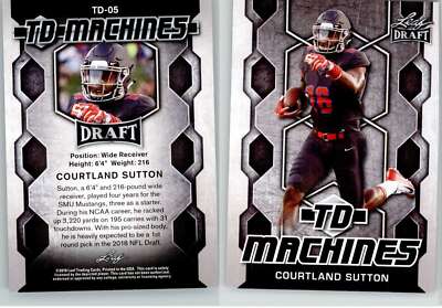 Courtland Sutton 2018 Leaf Draft TD Machines TD-05 SMU Broncos RC ...