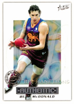 2001 BRISBANE LIONS AFL Premiers Card BEAU MCDONALD | eBay