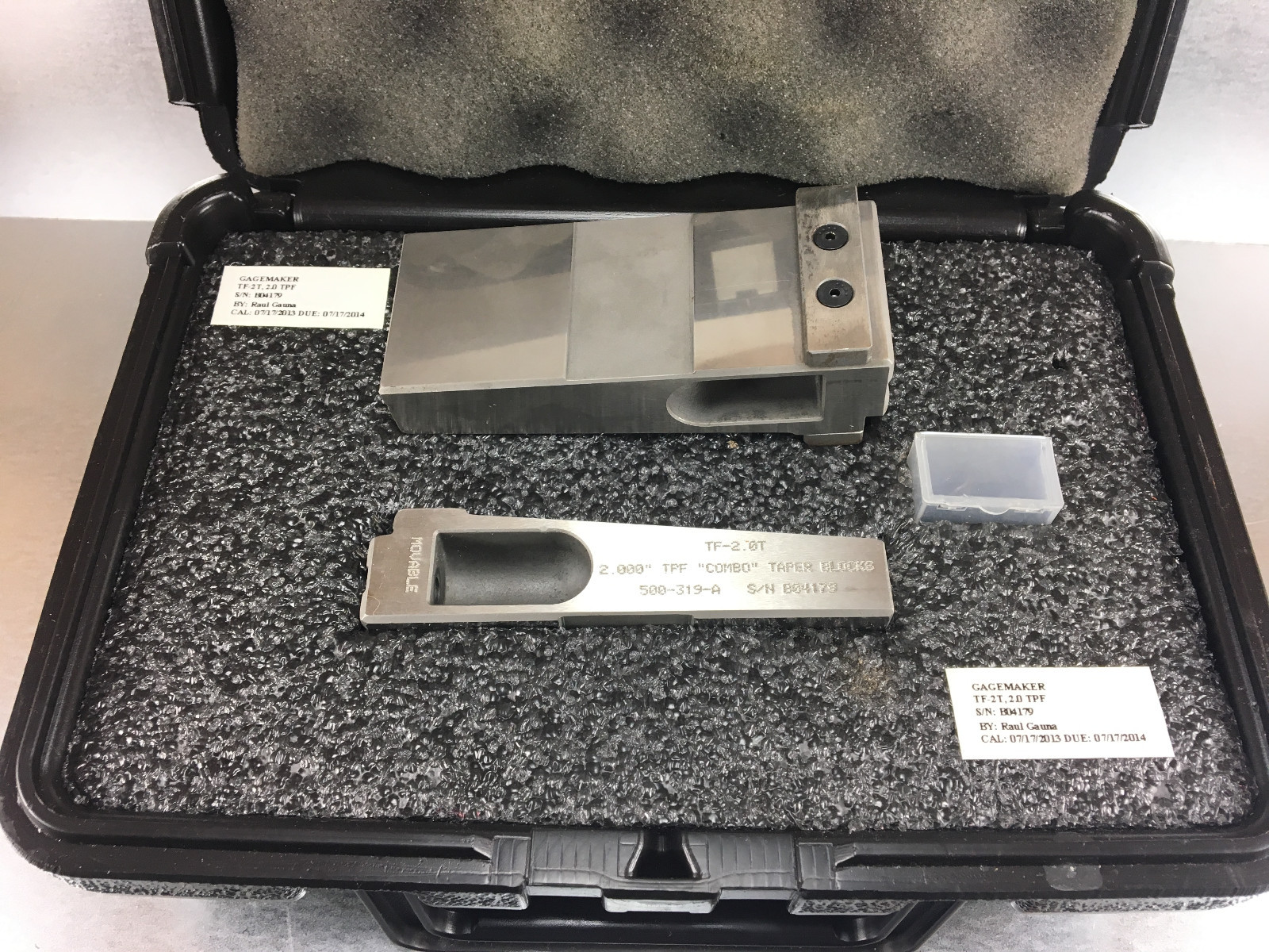 Gagemaker TF-2.0T 2.000" Taper Block Gage Set w/ 2.0 TPF Connectors Mic ...