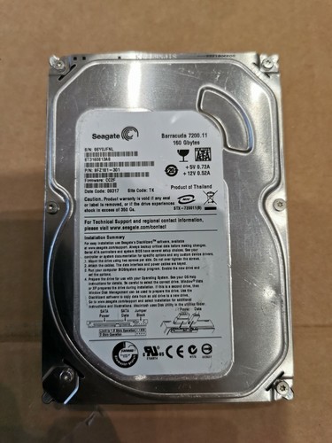 Seagate Barracuda 7200.11 160GB Gbytes internal Model ST3160813AS | eBay UK