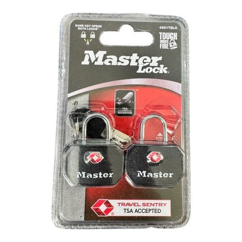 Master Lock TSA Approved Travel Padlocks 4681TBLK, Pack of 2, Black ...