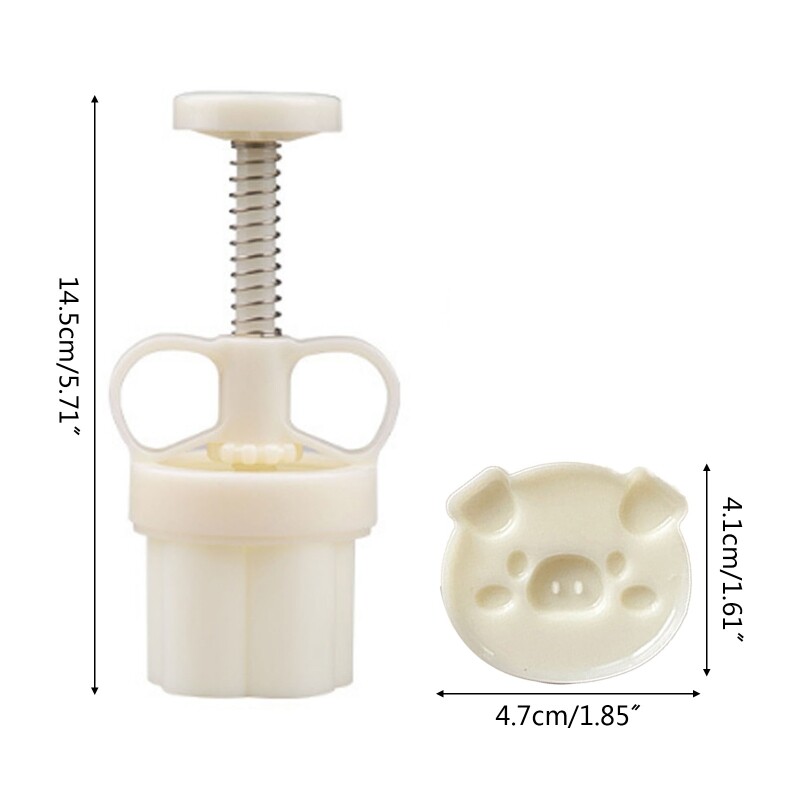 50g Moon Cake Mold Cartoon Pig Shaped DIY Baking Molds for Mid-Autumn ...