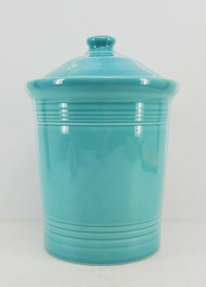 FIESTAWARE FIESTA LARGE CANISTER utensil CROCK turquoise blue NEW | eBay