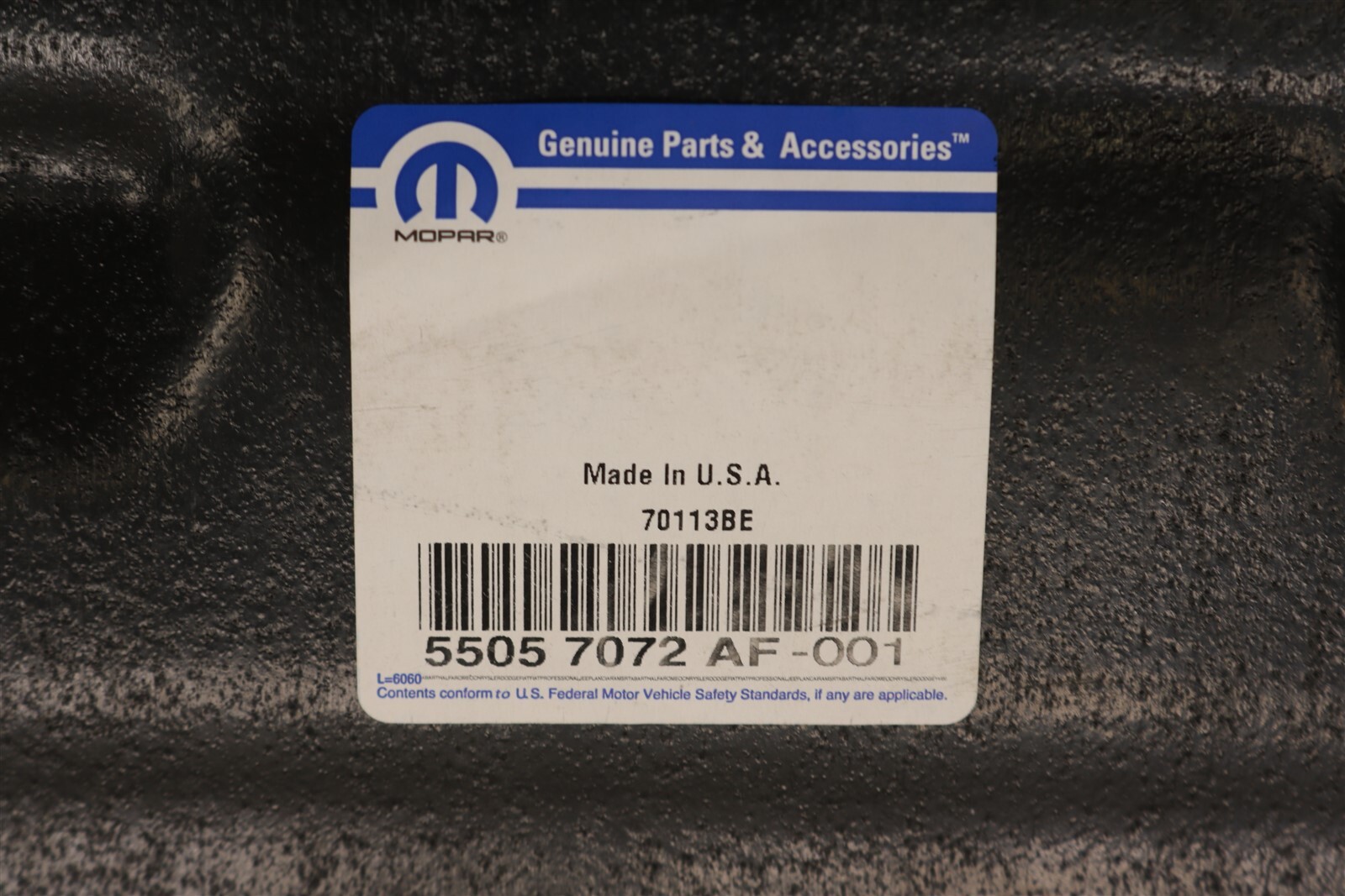 Radiator Support Seal-Special Service, VIN: T Mopar 55057072AF for sale ...