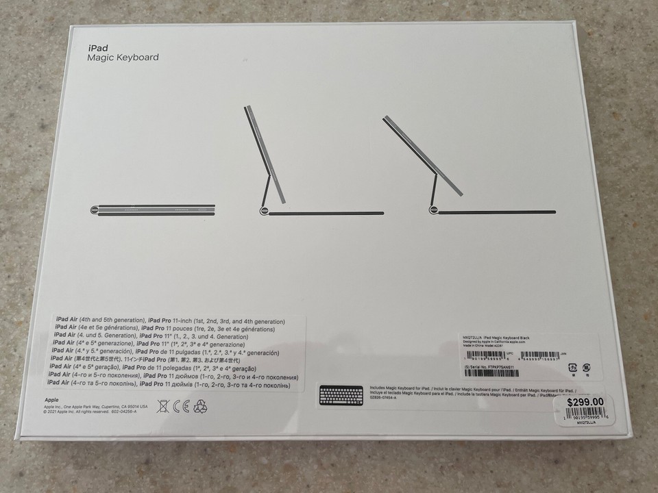 Apple Magic Keyboard 11" iPad Pro MXQT2LL/A (1st & 2nd Gen) - SEALED ...