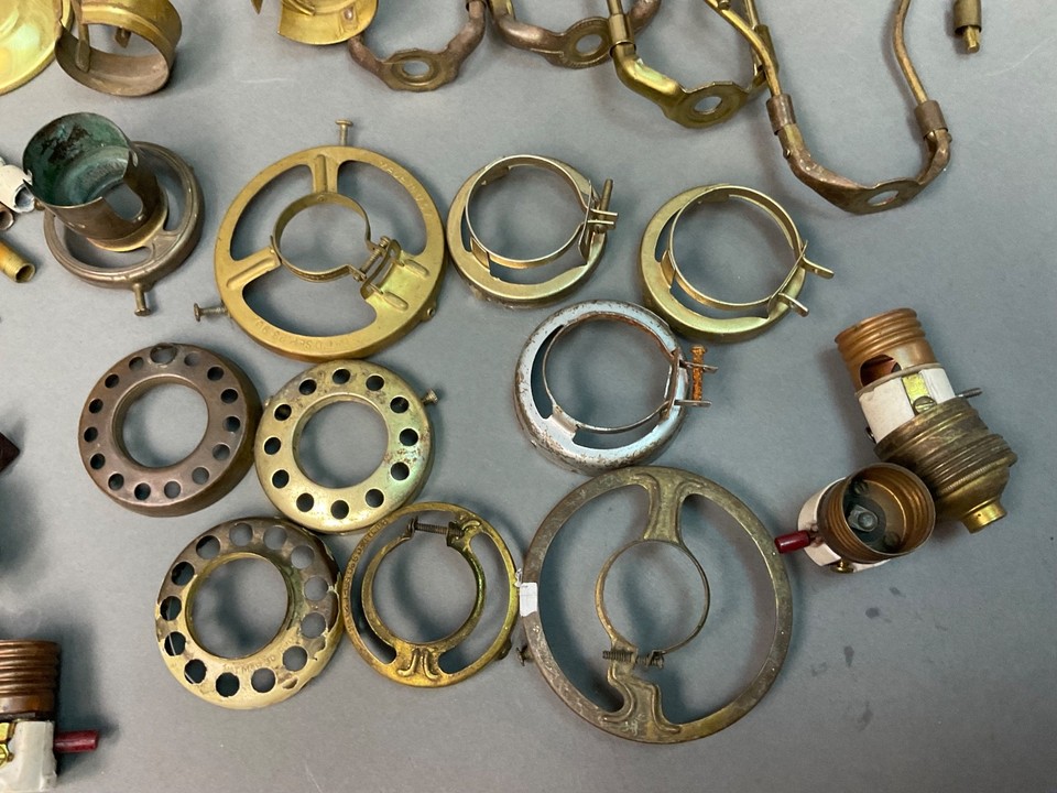 Huge Lot Antique & Vintage Lamp Parts, Restoration Lighting , RePurpose ...