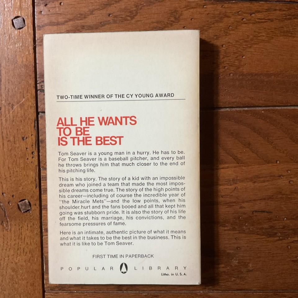 1974 Paperback * TOM SEAVER * An Intimate Portrait By John Devaney | eBay