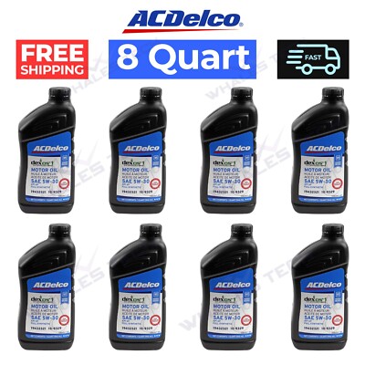 ACDelco 5W-30 dexos1 Gen3 Full Synthetic Genuine GM Motor Oil 8 Quart ...