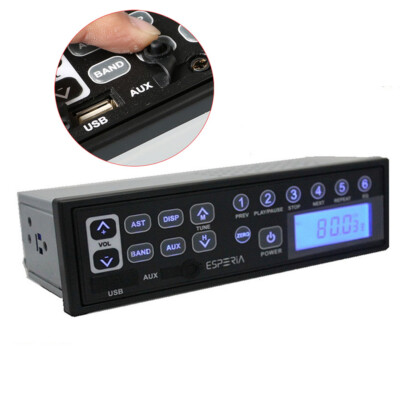 24V Tractor Radio Stereo for Loader Grader Mini Excavator AM/FM/AUX/USB ...