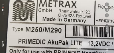 New M250/M290 Metrax Primedic HeartSave XD1 XD300 XD330 Defibrillator ...