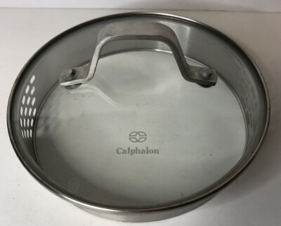 Calphalon Glass Stainless Steel Replacement Strainer Lid 6 3/8” Inner ...