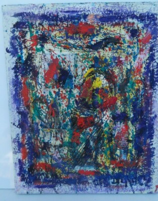 Huile sur toile avec relief Guler Diyap signature en bas a droite . 40 ...