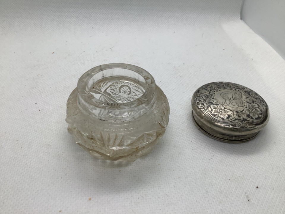 R Blackinton & Co Sterling Silver & Cut Glass Vanity Jar 1862-1967 | eBay