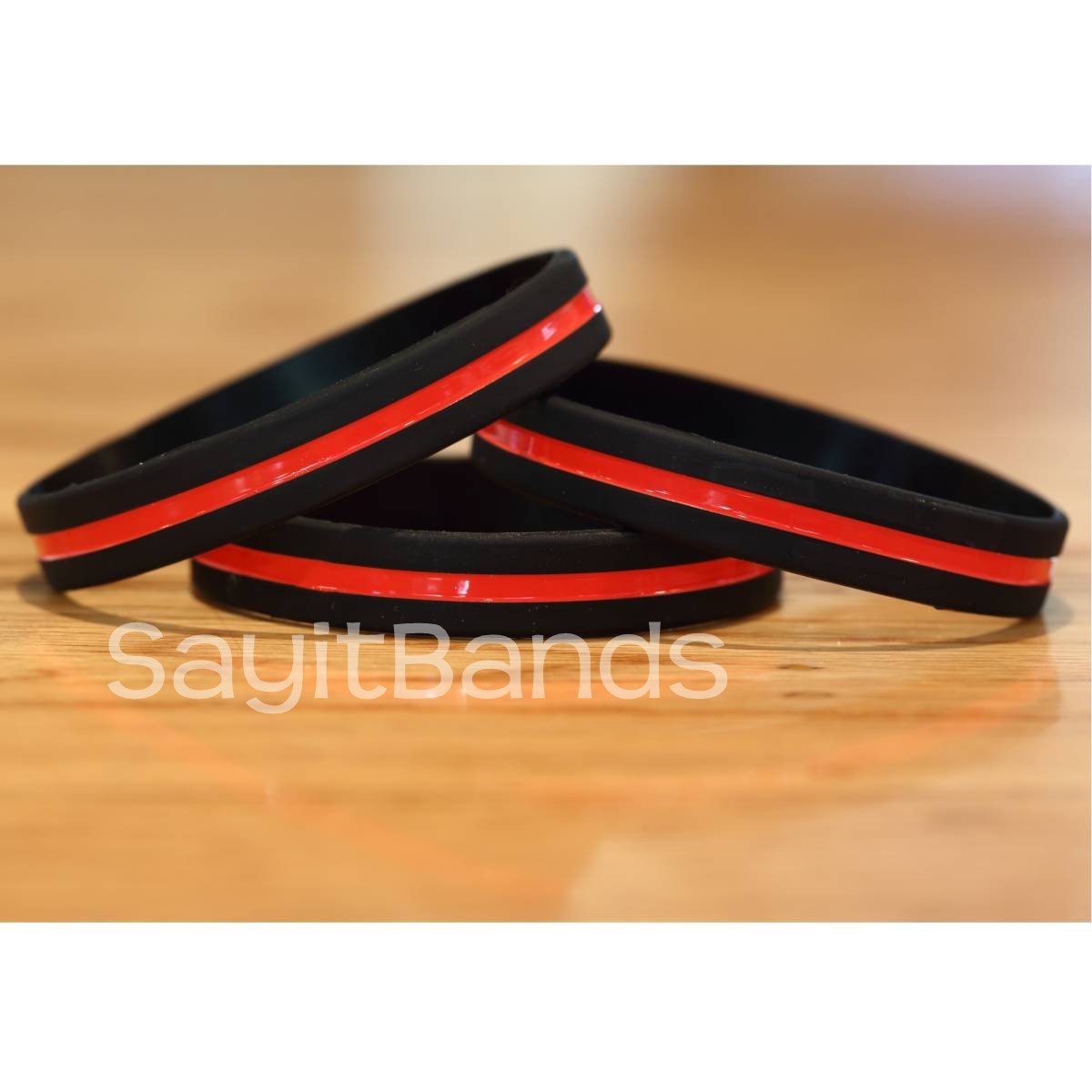5 Thin Red Line Wristbands - Support & Awareness for Fire Fighters ...
