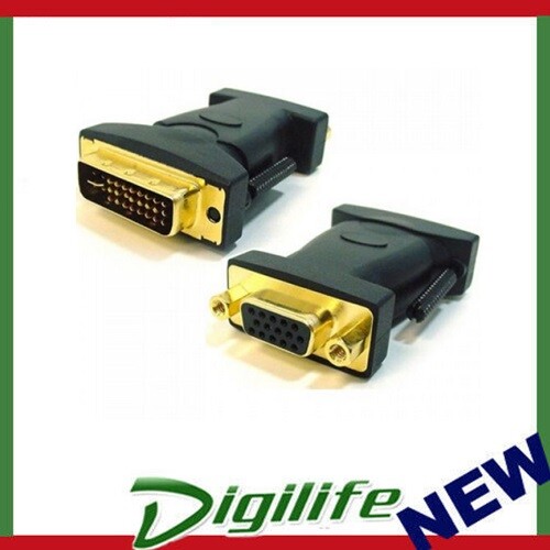 Astrotek DVI to VGA Adapter Converter 24+5 pins Male to 15 pins Female ...